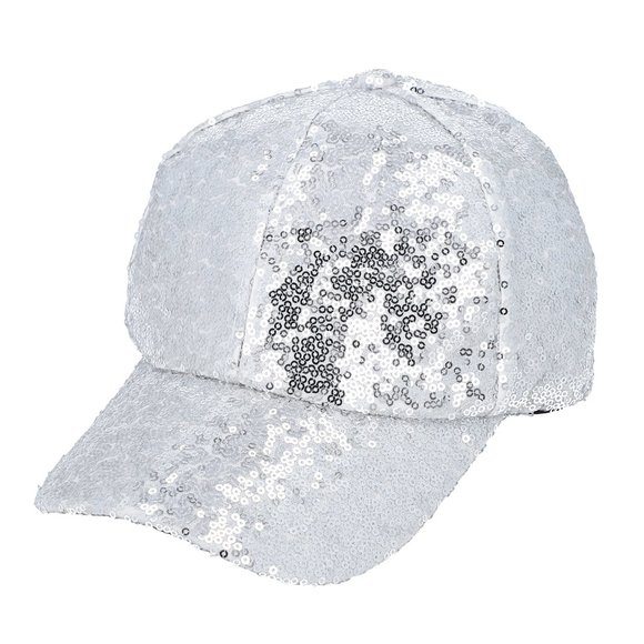 Accessories | New In Package Womens Silver Color Sequin Baseball Cap ...